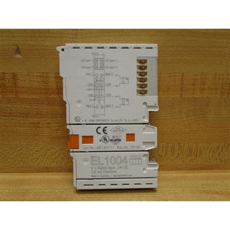Beckhoff EL1004 4 Channel Digital Input Terminal Mara Industrial