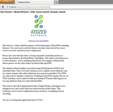 Atozed Intraweb Documentation