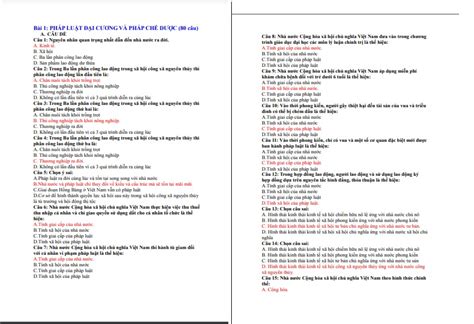 Trắc Nghiệm Pháp Chế Dược 3910 Việclàmvui Com