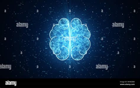 Artificial Intelligence Brain Animation Big Data Flow Analysis Deep