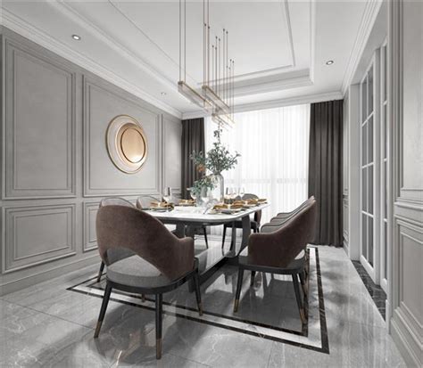 现代客厅餐厅沙发餐桌电视柜吊灯装饰画 3476713 领贤网