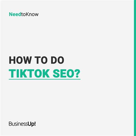 How To Do Tiktok Seo Businessup