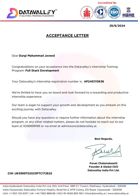 javeed mahammad on linkedin internship javafullstackdevelopment