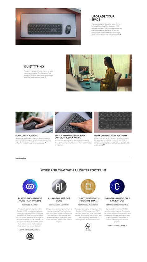 Logitech MK950 Signature Slim Keyboard Mouse Combo NB Plaza