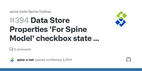 Data Store Properties For Spine Model Checkbox State Is Shared Among