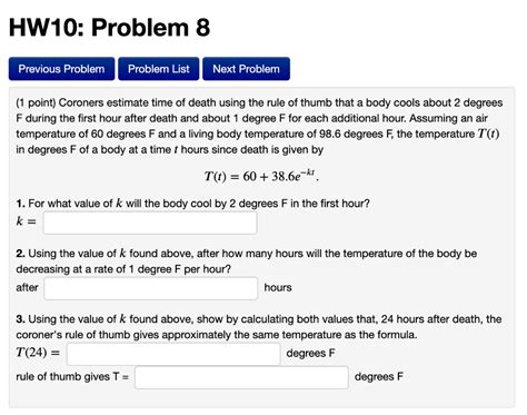 Solved Hw10 Problem 8 Previous Problem Problem List Next