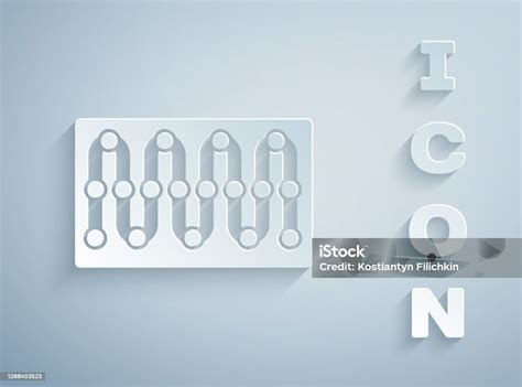 회색 배경에 격리 된 종이 컷 보드 게임 아이콘 종이 아트 스타일 벡터 3차원 형태에 대한 스톡 벡터 아트 및 기타 이미지 3차원 형태 가공의 인물 개념 Istock