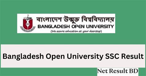 Bangladesh Open University Ssc Result 2023 Marksheet Pdf