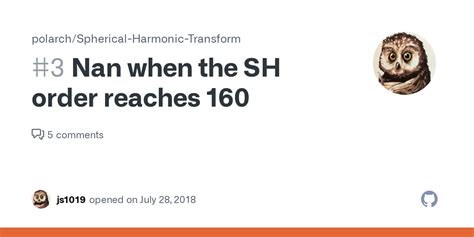 Nan When The SH Order Reaches Issue Polarch Spherical Harmonic Transform GitHub