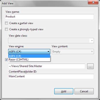 ASP NET MVC 3 Using Multiple View Engines In Same Project