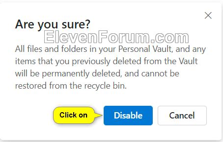 Enable Or Disable OneDrive Personal Vault Windows Forum