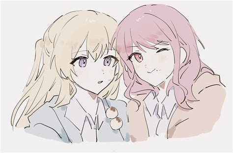 Maruyama Aya And Shirasagi Chisato Bang Dream Drawn By Pann