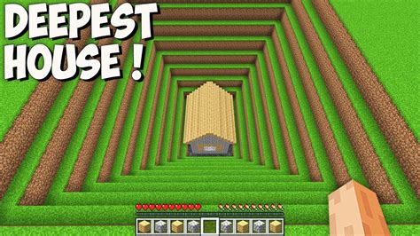 What Is Hidden Inside The Deepest House In Minecraft This Is The Deepest Secret Pit Youtube
