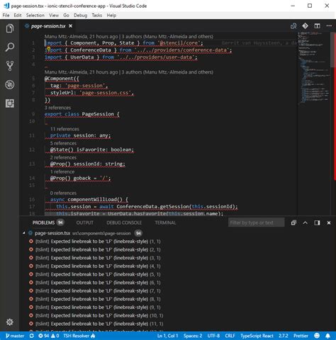 Windows Vscode Tslint Linebreaks Issue Ionic Team Ionic