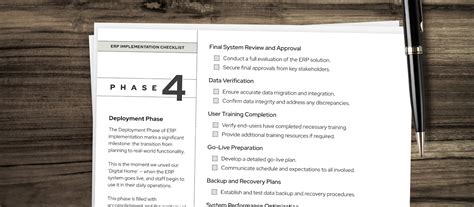 An Erp Implementation Checklist For Success From Foundation To Finish