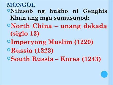 Ang Imperyong Mongol Ppt
