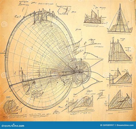 A Vintage Mathematics Background With Hand Drawn Equations Formulas And Diagrams Generative