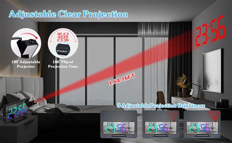 Amazon Com U Pick Projection Alarm Clocks For Bedrooms RGB Colorful Digital Clock With