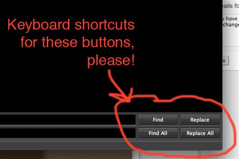 Keyboard Shortcuts For The Findreplace Dialog Mac Os X Technical Support Sublime Forum