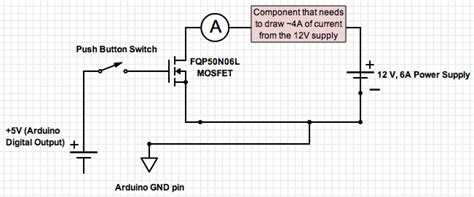 arduino circuit with switching mosfet not working electrical
