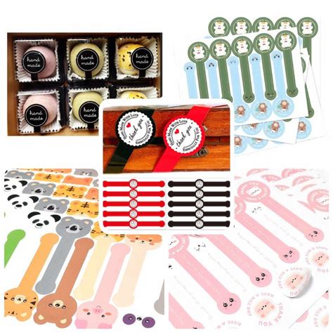 สติ๊กเกอร์คาดกล่องเค้ก สติ๊กเกอร์คาดกล่อง Stick Cake Boxแพค50ดวง Shopee Thailand