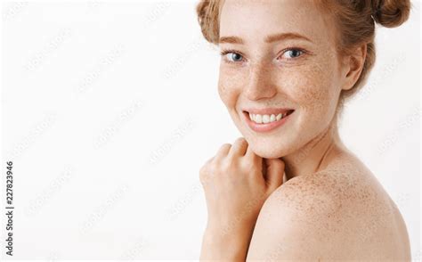 Close Up Shot Of Tender And Feminine Good Looking Ginger Female