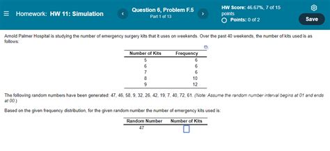 Solved Homework Hw 11 Simulation Question 6 Problem F 5
