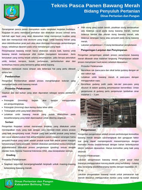 Brosur Teknis Pasca Panen Bamer Recovered Pdf