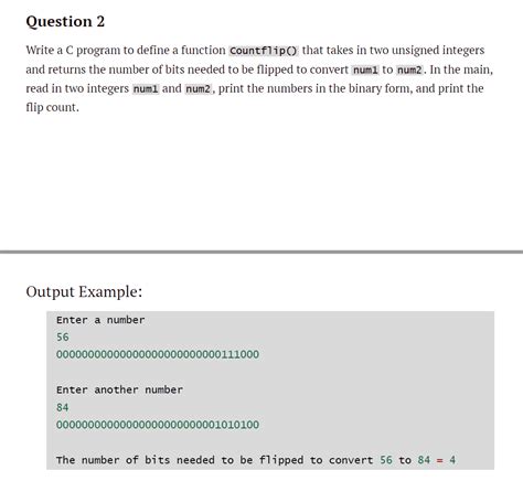 Solved Question 2 Write A C Program To Define A Function
