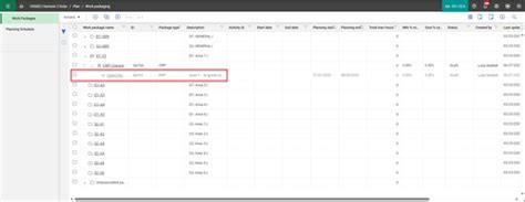 Work Package Creation