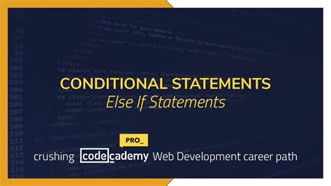 Crushing Codecademy Pro Web Development Career Path Challenge Else If Statements Youtube