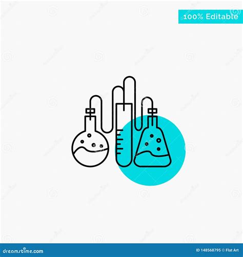 Chemical Dope Lab Science Turquoise Highlight Circle Point Vector