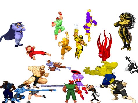 Marvel Super Heroes Vs Street Fighter Palettes By Caliburwarrior On