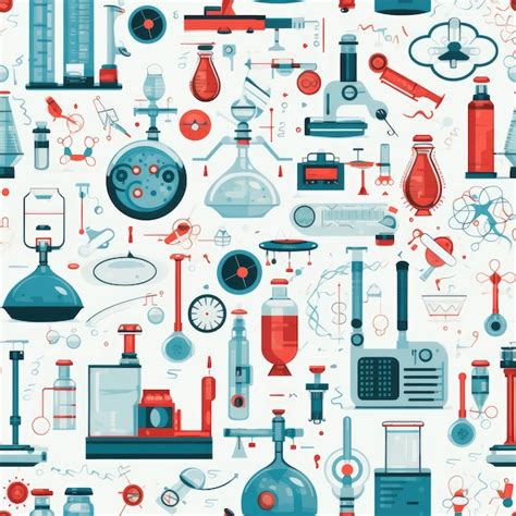 Premium Ai Image Science Laboratory Scientific Breakthroughs Seamless Pattern