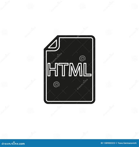 Download Html Document Icon Vector File Format Symbol Stock Vector