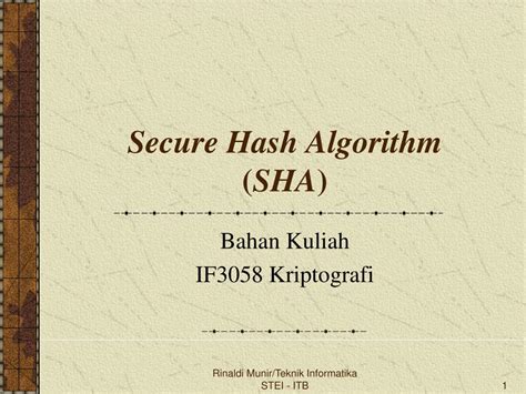 Ppt Secure Hash Algorithm Sha Powerpoint Presentation Free Download Id6083422