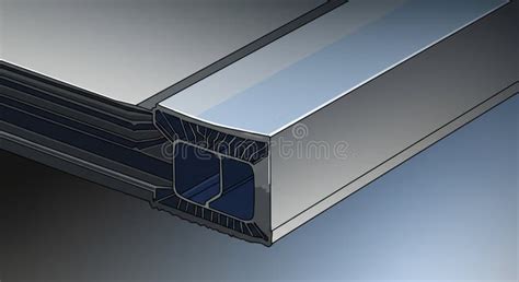 Cross Section Of An Aluminum Extrusion Profile The Image Shows A Cross Section Of An Aluminum Extrusion Profile The Image Shows A