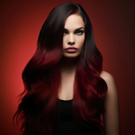 Premium Ai Image Woman With Long Ombre Hair