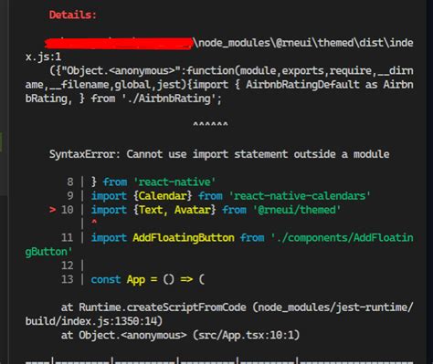 Using Jest With React Native Elements Mockmodal Is Not A Function · Issue 3304 · React Native