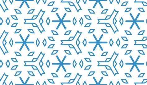Premium Vector Abstract Blue Snowflake Seamless Pattern