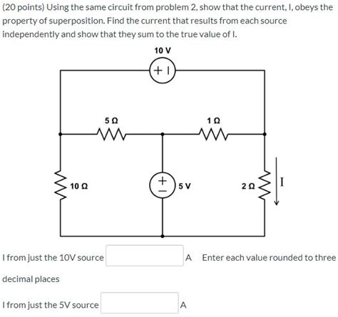Solved Points Using The Same Circuit From Problem Chegg Com