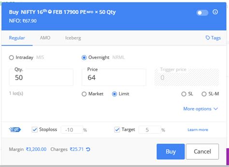 How To Place An Fno Regula Order With Stoploss And Target Kite Connect Developer Forum