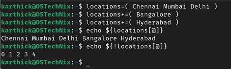 bash indexed array explained with examples ostechnix
