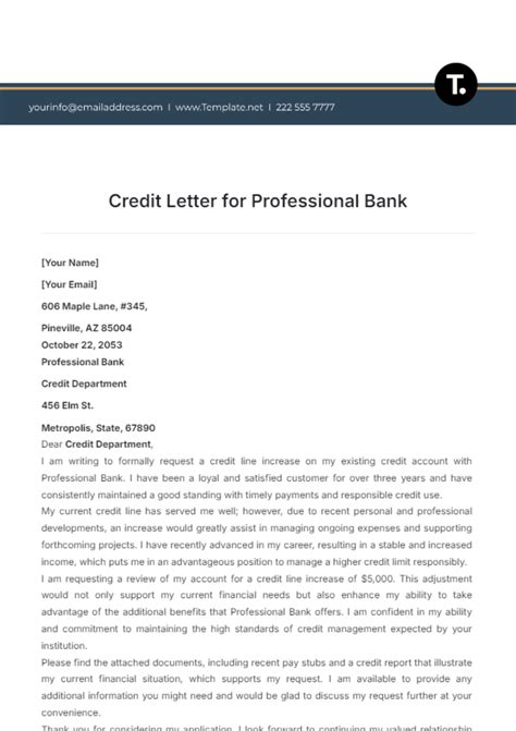 Free Letter Of Credit Template To Edit Online