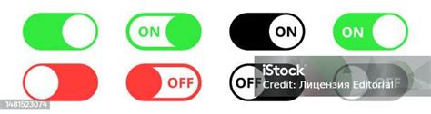 전환 버튼을 토글합니다 켜기 및 끄기 토글 스위치 버튼 토글 버튼을 On으로 전환합니다 개념에 대한 스톡 벡터 아트 및 기타 이미지 Istock