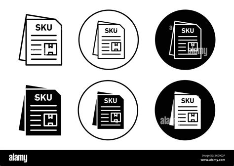 sku description icon vector logo set collection for web app ui stock