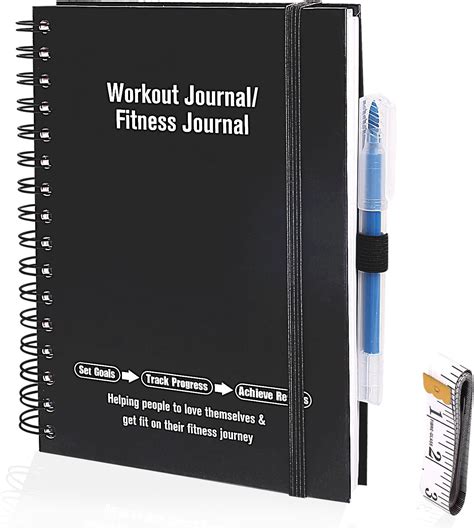 Hardcover Fitness Journal Workout Planner For Men And Women A5 Sturdy Workout Log