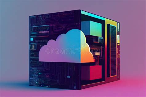 Cloud Storage Technology Concept Generative Ai Stock Illustration Illustration Of Generative