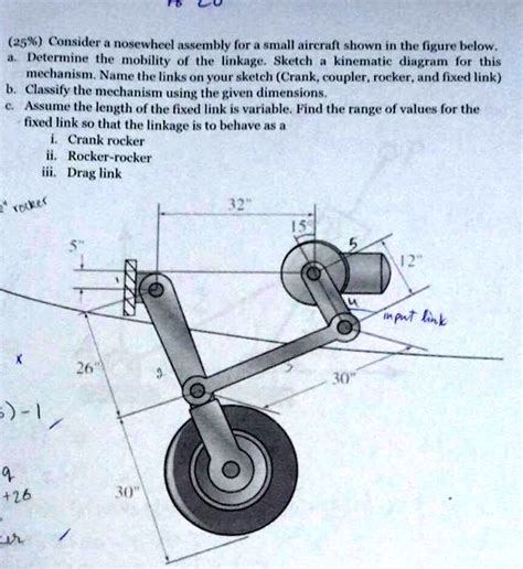 25 Consider A Nosewheel Assembly For A Small Aircraft Shown In The Figure Below A Determine