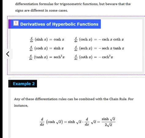 Differentiation Rules Trigonometric Functions